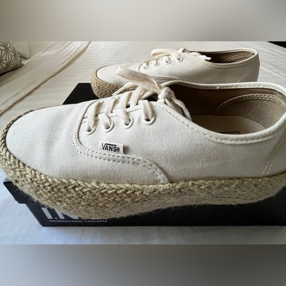 Vans | Shoes | Vans Linenrattan Platform Sneakers | Poshmark